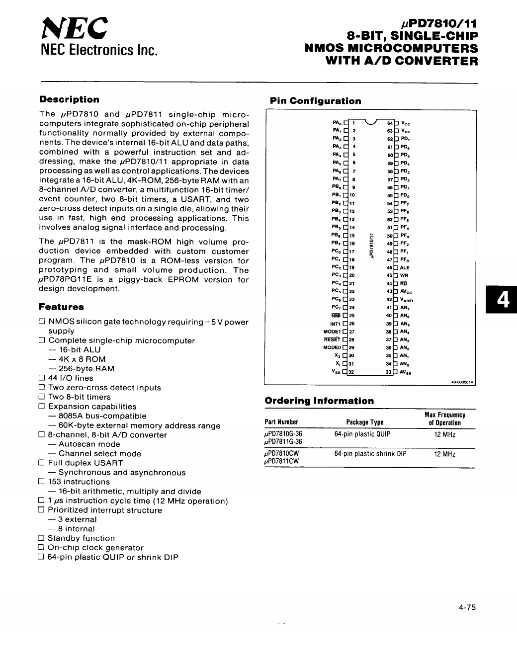D7810HG Datasheet PDF - NEC => Renesas Technology